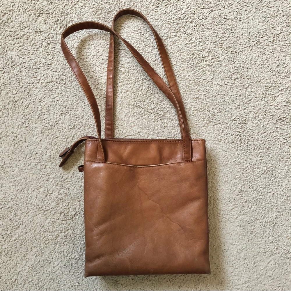 Boulder Ridge Leather Shoulder Bag - Gem